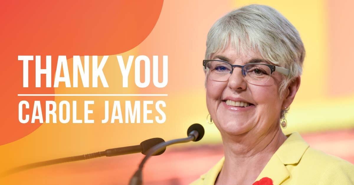 Add your name and say: “Thank you, Carole!”